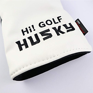 Animal Golf Headcover Driver Mallet Blade Putter Leather Cute Replacement Covers (Husky 135UT Set)