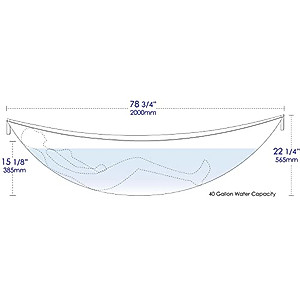 ALFI brand HammockTub1-BM Black Matte 79" Acrylic Suspended Wall Mounted Hammock Bathtub