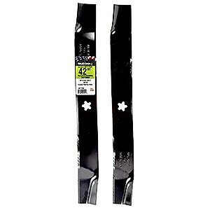 MaxPower 561714B 2 Blade Mulching Set for 42" Cut Craftsman, Husqvarna, Poulan Mowers Replaces OEM #'s 134149, 594892701, Black