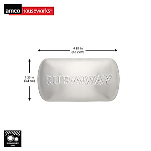 Amco Rub-a-Way Bar | Stainless Steel Odor Absorber | 4" x 2.25" | Dishwasher Safe | Kitchen & Outdoor Essential for Garlic, Onion, Fishing, and Hiking Odors