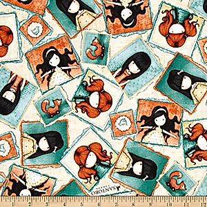 Quilting Treasures QT Fabrics Heartfelt Gorjuss Tossed Girl Patches Light Chamois