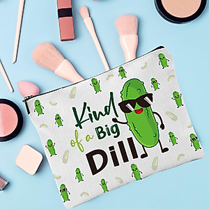 Keluna Pickle Gift for Pickle Lovers - 3Pcs Pickle Themed Gifts for Women, 20oz Funny Pickle Tumbler with Lid Straw Cucumber Makeup Bag Keychain for Women Girls Birthday Christmas Gifts Ideas