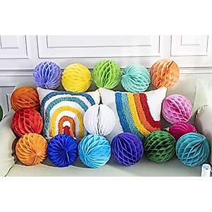 Lime Green Honeycomb Balls Birthday Party Decorations 6pcs 8 inch Hanging Tissue Paper Balls Pom Poms Honeycomb Balls Party Decorations for Birthday Wedding Baby Shower Home Decor