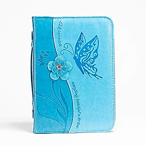 Divinity Boutique Teal Blue Butterfly (L) Bible Cover