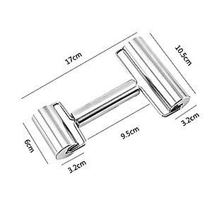 Mazaashop Pastry Pizza Roller Smooth Non Stick Stainless Steel Rolling Pin for Home Baking Cooking