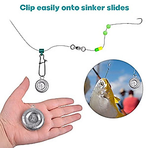 Disc Sinkers Fishing Weights, Coin Fishing Sinkers Weights Saltwater Surf Fishing Weights Bottom Drifting Trolling Catfishing Fishing Sinkers Saltwater Gear Tackle 1oz 2oz 3oz 4oz 5oz 6oz 8oz