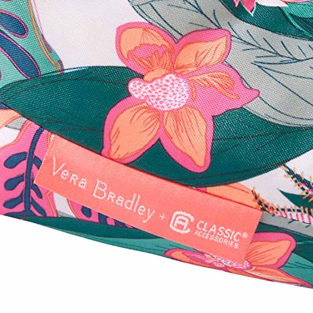 Classic Accessories for Vera Bradley Water-Resistant Patio Chair Cushions, 19 x 19 x 5 Inch, 2 Pack, Rain Forest Canopy Coral