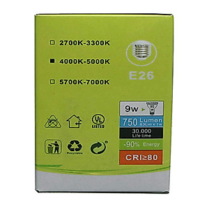 Par20 Bright Led Light Bulbs 5000k Natural Daylight Dimmable, E26 Led Bulb 9w (90watt Equivalent) Recessed Lighting, Outdoor Led Flood Light Bulbs Indoor, Energy Saving Light Bulbs Efficient (6 Pack)