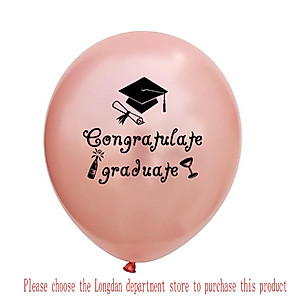 rose gold Sequin graduation balloon congratulations graduate party decorations balloon, Silver, Z-3