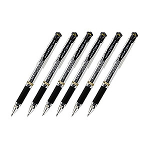 Uni-Ball Signo UM-153 Gel Ink Rollerball Pen, 1.0mm, Broad Point, Black Ink, Pack of 6