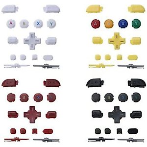 Tekmihat 15 PCS L R ZR ZL Buttons ABXY Buttons Home Start Button Power Select Button for New 3DS XL LL Console (Grey)