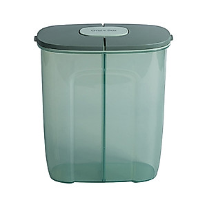 Storage Box Storage Container Cereal Storage Container Large Capacity Eco-friendly Sealed Fresh-keeping Visible Sealed Food Cans for Kitchen - Green