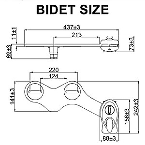 ifgswopq Non-Electric Bidet Toilet Seat Anal Single Left Handle (D 1)