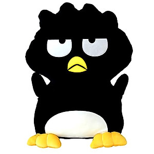 Kawaii Maru Plush Doll 12''/30cm, Soft Anime Plush Pillow Doll, Lovely Cartoon BadtzMarru Cross-Dressing Stuffed Toy, Cute Birthday Party Favors for Kids Children Girls Fans Collectibles, Black
