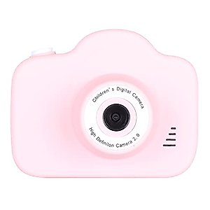 Mini Digital Camera, 1080p Kids Camera, 400mah Battery, Dual Front and Rear Cameras, 2.0 inch Full Color IPS Screen, for Kids Mini Educational Toy Camera (Pink)