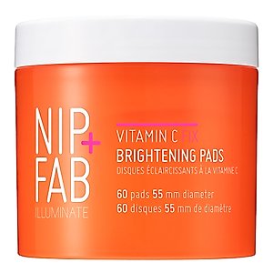 Nip + Fab Vitamin C Fix Brightening Pads for Face, Facial Pad with Anti-Aging Pomegranate and Coffee Seed Extract to Brighten Even Tone Skin, 60 Pads, 2.7 Ounce