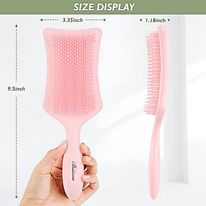Detangler Brush, Detangling Hair Brushes for Women Men Girls Kids, Paddle Detangle Brush for Wet Dry Natural Curly Thick Fine Afro Hair, Styling Brush Gently Glide Through Knots Promotes Healthy Hair