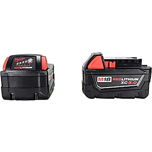 Milwaukee 2991-22 M18 FUEL Brushless Lithium-Ion 4-1/2 in. / 5 in. Grinder and 3/8 in. Impact Wrench Combo Kit w/ 2 Batteries (5 Ah)