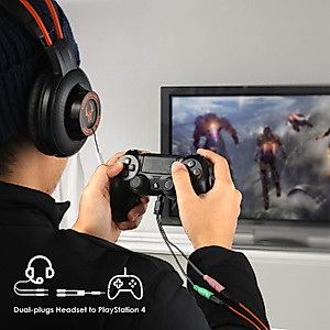 Bundle MillSO Headphone Mic Splitter, 3.5mm Headset Adapter 2 TRS Female to TRRS Male + MillSO USB External Sound Card Audio Adapter, USB to 3.5mm TRS Headphone and Microphone Stereo Jack Splitter