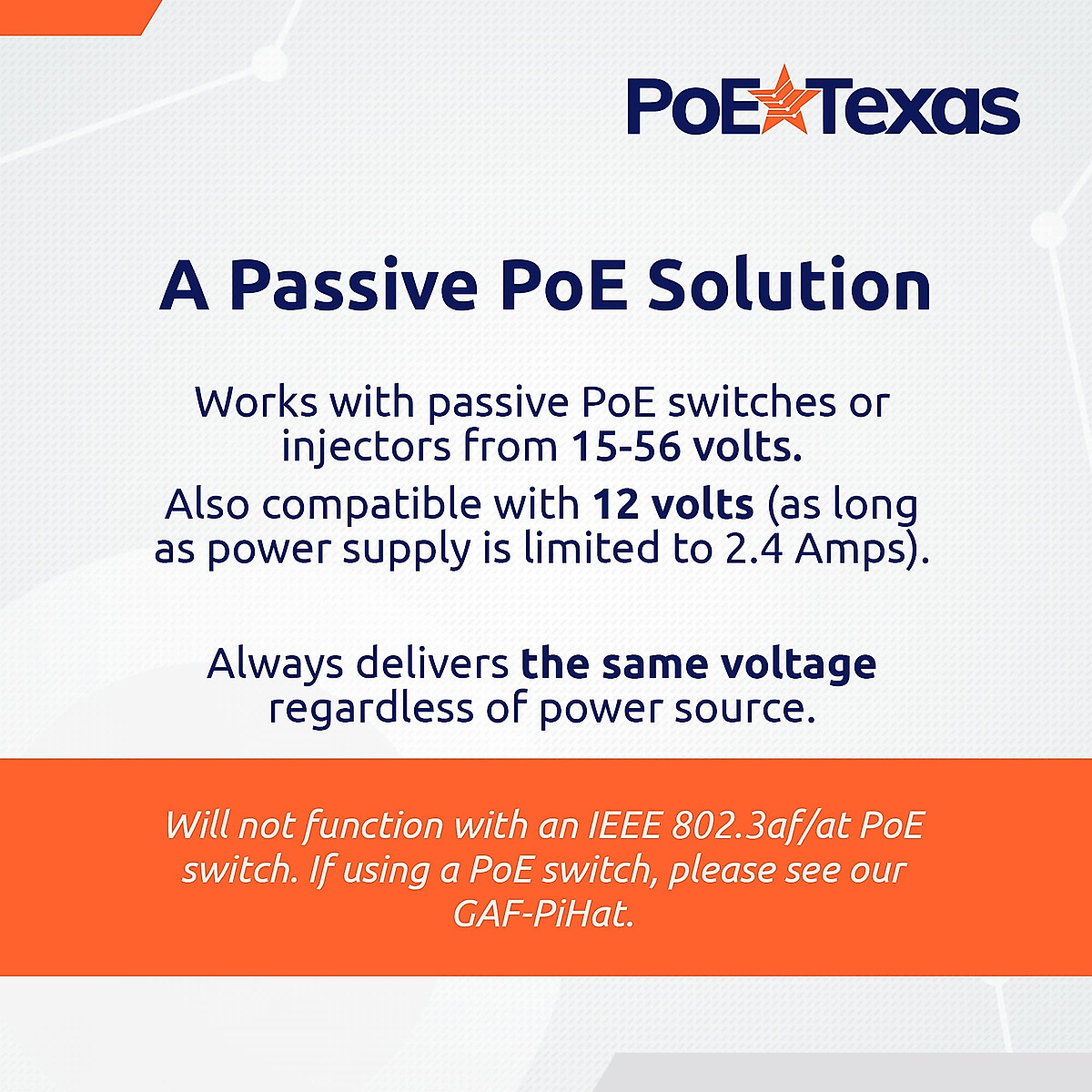 PoE Texas Raspberry Pi PoE Hat - Power Over Ethernet PiHat Fits Raspberry Pi 3 B+ and Pi 4 - Slim, Sleek, Compact, Heat Sink, Fanless - Works with 15 to 56 Volt Passive Network Switch or Injector