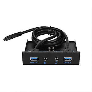 USB3.0 Front Panel,3.5inch 2 USB3.0 Interfaces with Mic Audio Front Panel,USB3.0 Audio Floppy Front Panel,USB 3.0 Front Panel Floppy Disk Bay Computer Case Front Bay