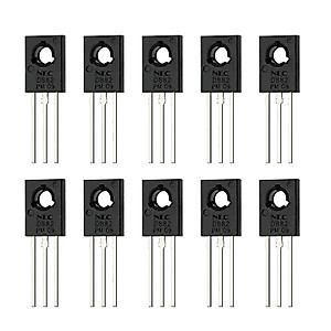 Micro Traders 10PCS NPN Transistor Silicon Power General Purpose 3Pin Transistor NEC TO-126 Semiconductor Products 2SD882 40V 3A 1.0W for Audio Radio