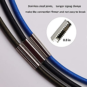 Large Rubber Bands Set of 3, Fits 55, 65, 96 Gallon Trash Cans, Extra Large Rubber Bands for Big Garbage Can Bag, Durable Kitchen Trash Bag Bands, Heavy Duty Moving Bands in Black Blue, and Olive Green