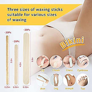 Waxing Kit Wax Warmer for Hair Removal at Home Waxing Kit for Women Include Milk Wax Beans & Waxing Sticks & Wax Warmer Collars