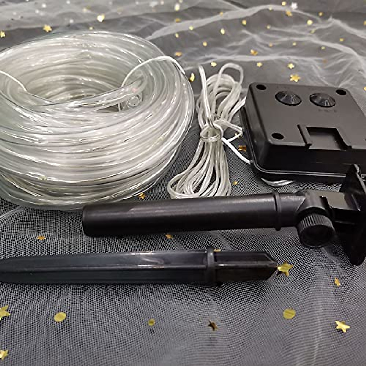 HJHSH Outdoor Solar String Lights, Decorative Lighting Warm White with 8 Modes Festival Lighting Waterproof Multi-Coloured for Patio Home Garden Christmas Parties (Length : 32m, Light : Warm Light)