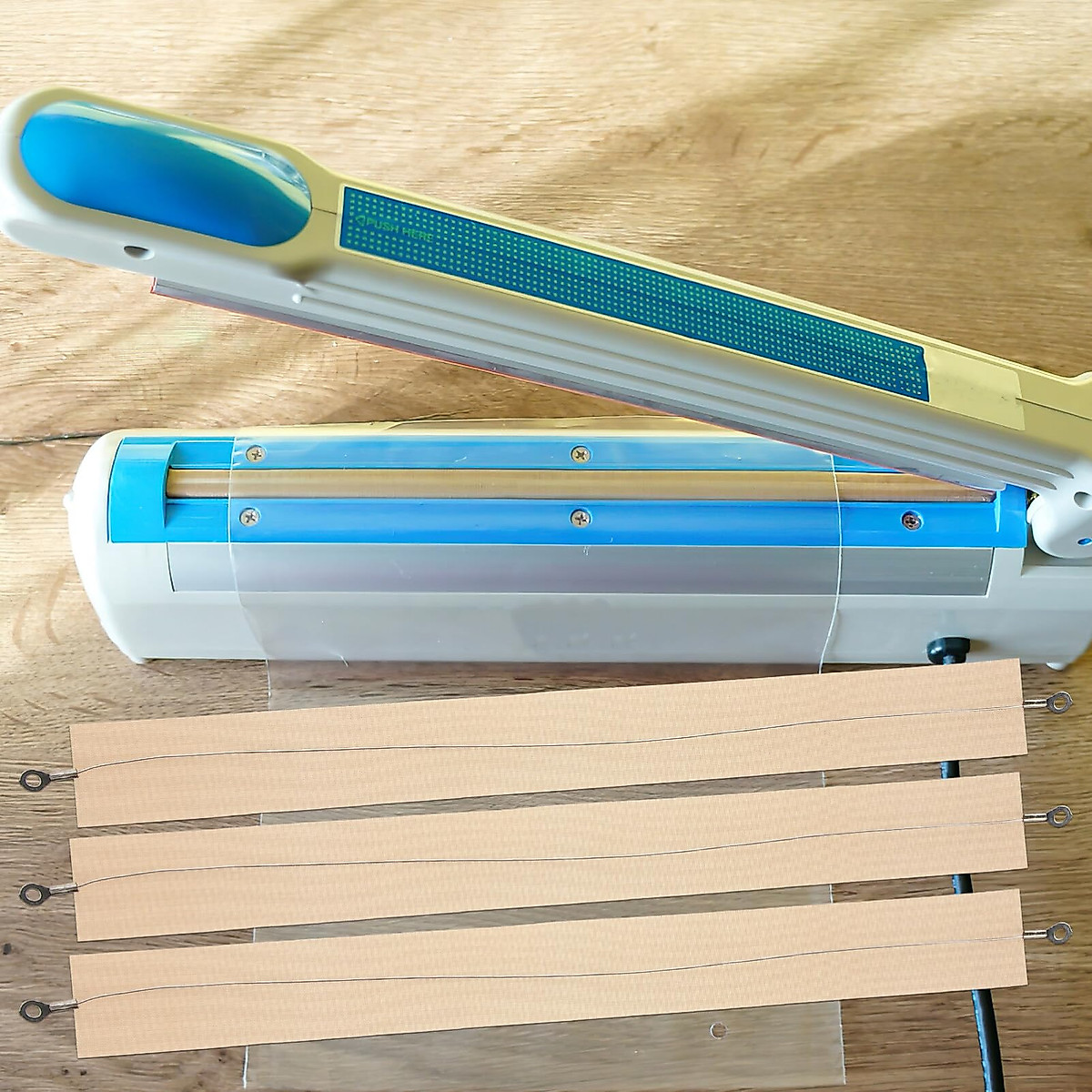 6pcs Sealing Machine Heating Wire Heat Sealer Wire Replacement Heating Wires for Heat Sealer Heat Sealer Strips Impulse Sealer Wire Impulse Sealer Element Impulse Heat Sealer Parts