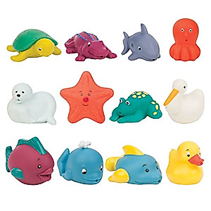 Battat – Bath Tub Squirters – Sea Animals Bundle – Water Squirt Animals – Bath & Beach Toys – 10 Months + – Sea Bath Buddies + Best Friends Bath Buddies