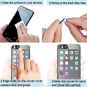 Laptop Camera Cover Slide Cute, Webcam Cover Cute 6 Pack 0.027in Ultra Thin Camera Blocker Protect Privacy Sliding Design for Computer/Laptop/Desktop/PC/iMac/MacBook Pro/Mac Mini/Smartphone(Mix