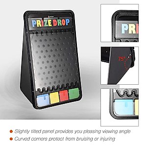WinSpin 41"x25" Prize Drop Board Foldable Stand Disk Drop Board Game with 12 Playing Pucks for Carnival Tradeshow Party Live Stream