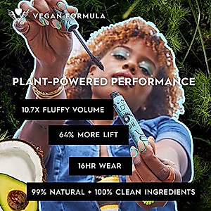 Urban Decay Wild Lash Plant-Powered Volumizing Mascara, Travel Size - Black - 16HR Wear, Smudge, Transfer & Flake Resistant - Vegan Formula with Sunflower Seed, Avocado & Coconut Oil