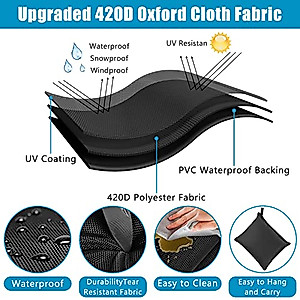 Kovshuiwe Outdoor Zero Gravity Folding Chair Cover Waterproof 2PCS, Folding Chair Storage Covers All Weather, Dustproof 420D Oxford Anti Zero Gravity Chair Cover with Storage Bag, Black