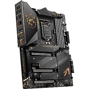 MSI MEG Z590 ACE Gaming Motherboard (ATX, 11th/10th Gen Intel Core, LGA 1200 Socket, SLI/CFX, DDR4, PCIe 4, M.2 Slots, USB 3.2 Gen 2, Wi-Fi 6E, Mystic Light RGB)