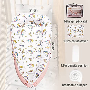 Baby Lounger Cover Baby Nest Cover for Baby Girls Boys Soft Breathable Sleep Bed Cover Fits 0-24 Months Newborn Infant Babies