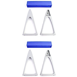 QWORK Lab Linear Pipettor Stand Rack - Premium Engineering Plastic Polymer, Holds up to 6 Micropipettes Each, Acid and Alkali Resistant, Pack of 2