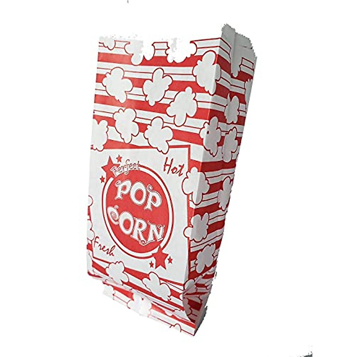 Concession Essentials Paper 1 Oz Printed Popcorn Bags. Pack of 125 Count Popcorn Bags