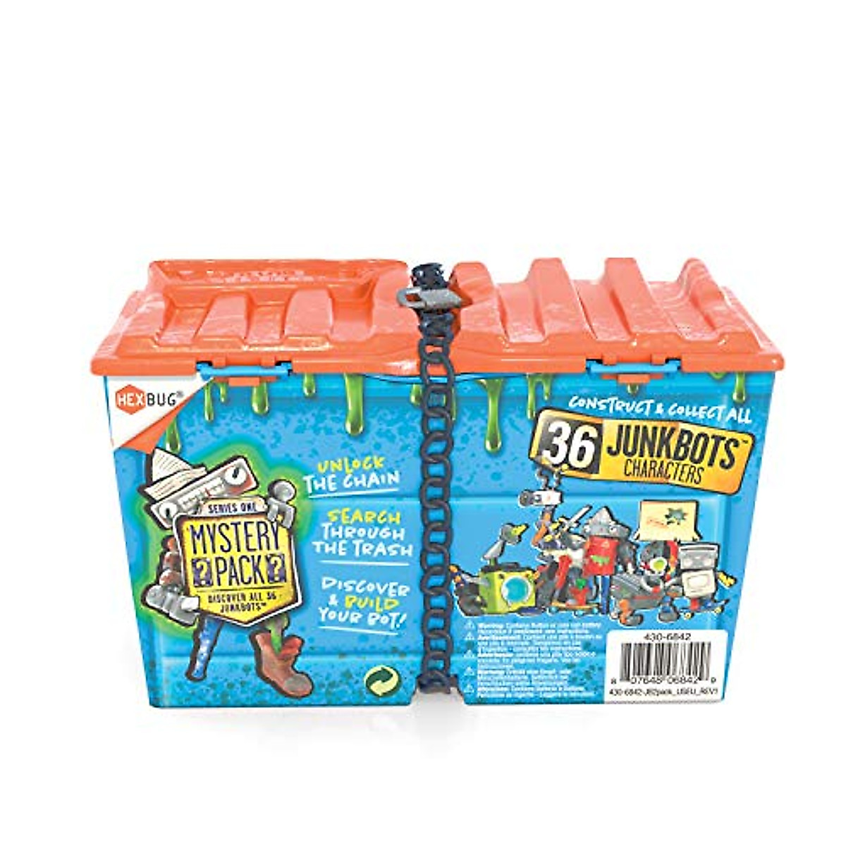 HEXBUG JUNKBOTS - Alley Dumpster Assortment Kit - Surprise Toys in Every Box LOL with Boys and Girls - Alien Powered Toys for Kids - 24+ Pieces of Action Construction Figures - for Ages 5 and Up