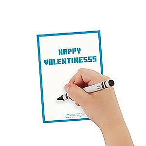 Hallmark Kids Minecraft Valentines Day Cards and Stickers Assortment (24 Classroom Cards with Envelopes)