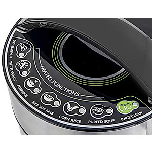 Idavee Brand - IAE15-1.9 Liter Automatic Hot Soy Milk (Almond, Rice, Quinoa Milk) Soup, Porridge & Cold Juice Maker - 2 Layer Stainless Steel - Recipe Booklet