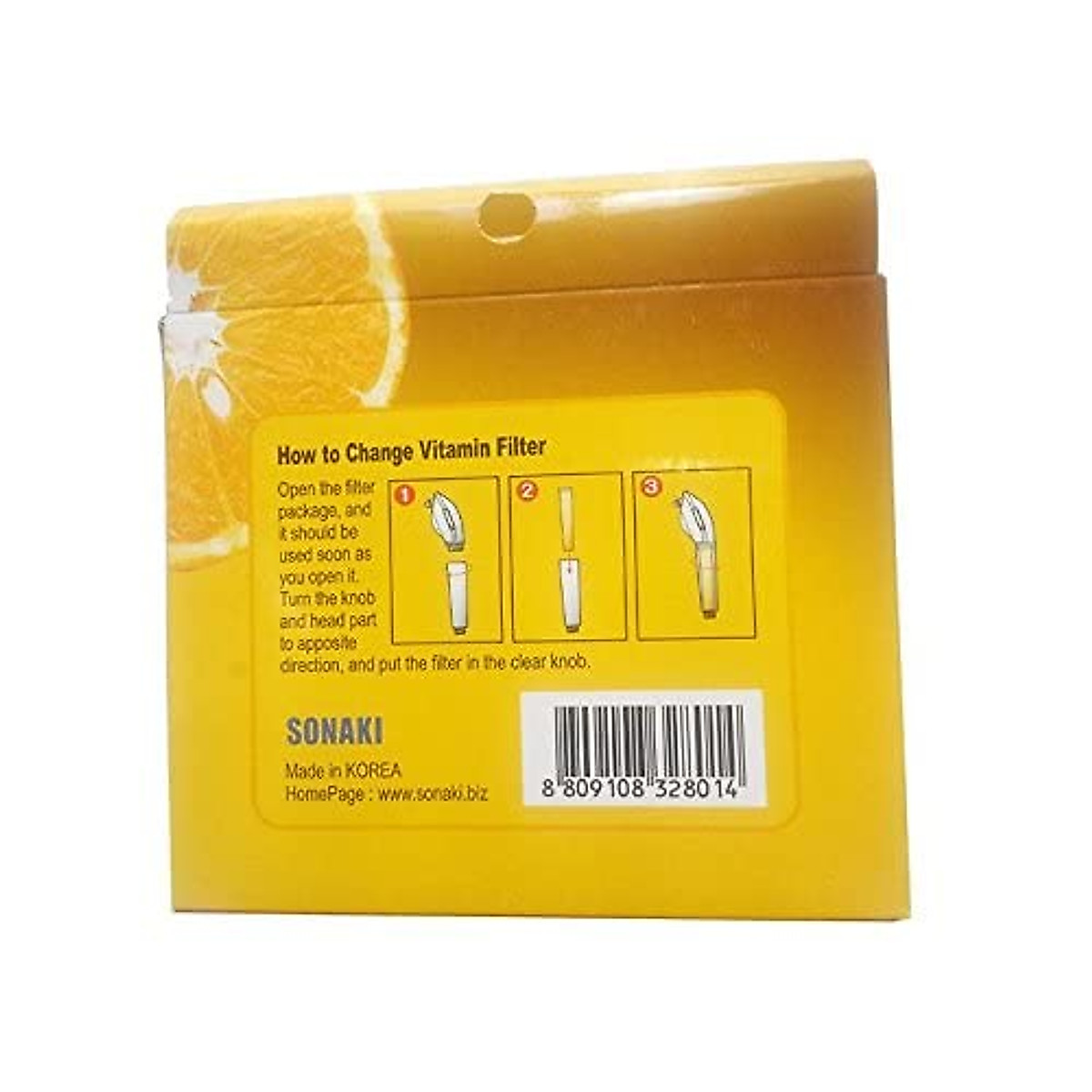 Sonaki Vitamin C Shower Refill Filter Cartridge - FITS Sonaki Showerheads, 50V, 100V, and 300 Inline Models - (5 Pack) - Remove up to 99.9% of Chlorine and Chloramines