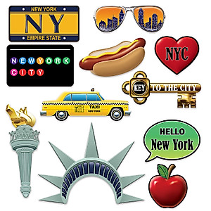 TCS Party Bundles New York City Decorations 28 Piece Bundle Banner Photo Fun Signs Street Signs