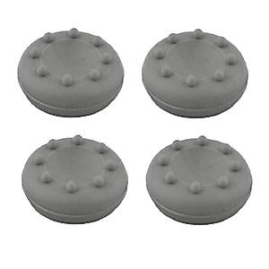 4 x Silicone Analog Joystick Thumbstcks Thumb Stick Grips Caps Cover for PS4 PS3 Xbox One Xbox 360 PS2 Controllers (Grey)
