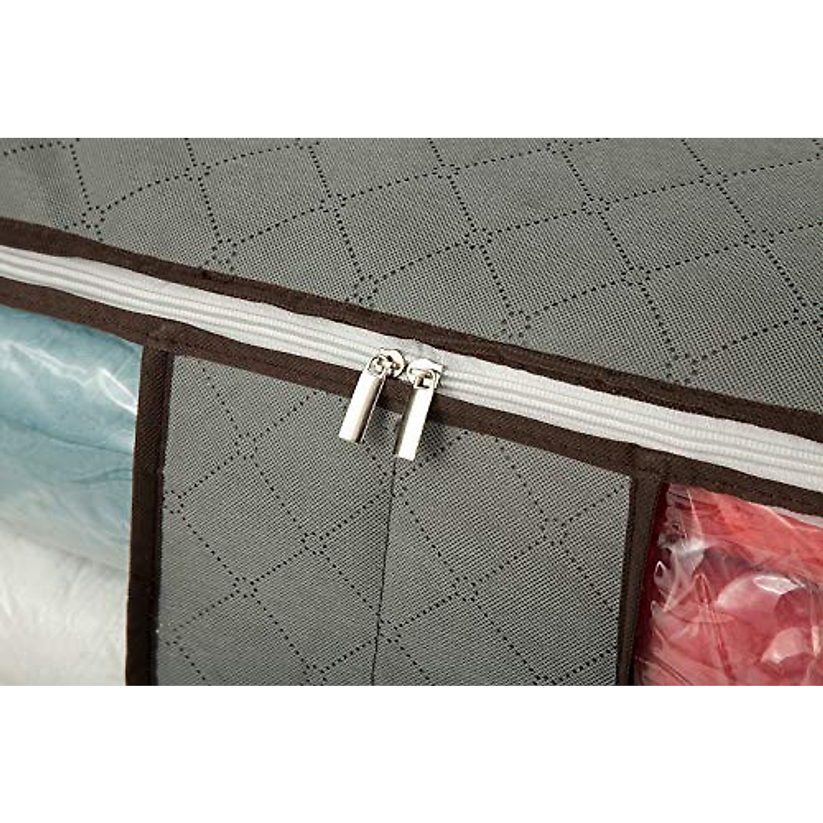 Large Capacity Clothes Storage Bags, Closet Organizer Clothes Storage Bags Organizer with Reinforced Handle,Thick Fabric for Comforters,Blankets, Bedding, Foldable with Sturdy Zipper(3-pack)