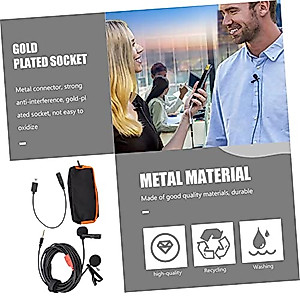 LIGHTAOTAO One for Two Microphones USB Lapel mic lavalier mic Podcasting Microphone Lapel mic for Phone Recording Microphone Phone Microphones Collar mic Smartphone mic Speaker PVC Wireless