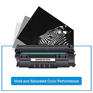 TRUE IMAGE Compatible Toner Cartridge Replacement for HP 49A Q5949A 53A Q7553A 49 Q5949 Used with 1320 1320n 3390 1160 1320tn 1320nw 3392 P2015 P2015dn Printer Ink (Black, 1-Pack)