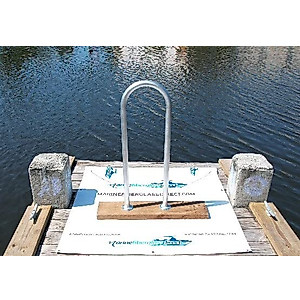 36" (H) x 13" (W) Aluminum Handrail - Safety Grab Bar for Marine, Docks, Decks, Boats, Pools, Hot Tubs