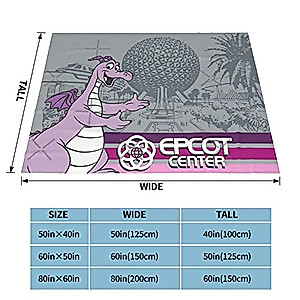 JIYINJI Figment Novelty Blanket Fleece Throw Blanket Super Soft Lightweight for Women 80 inch x60 inch, Black